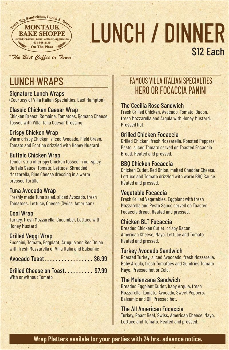 MENU – MTK Bake Shoppe